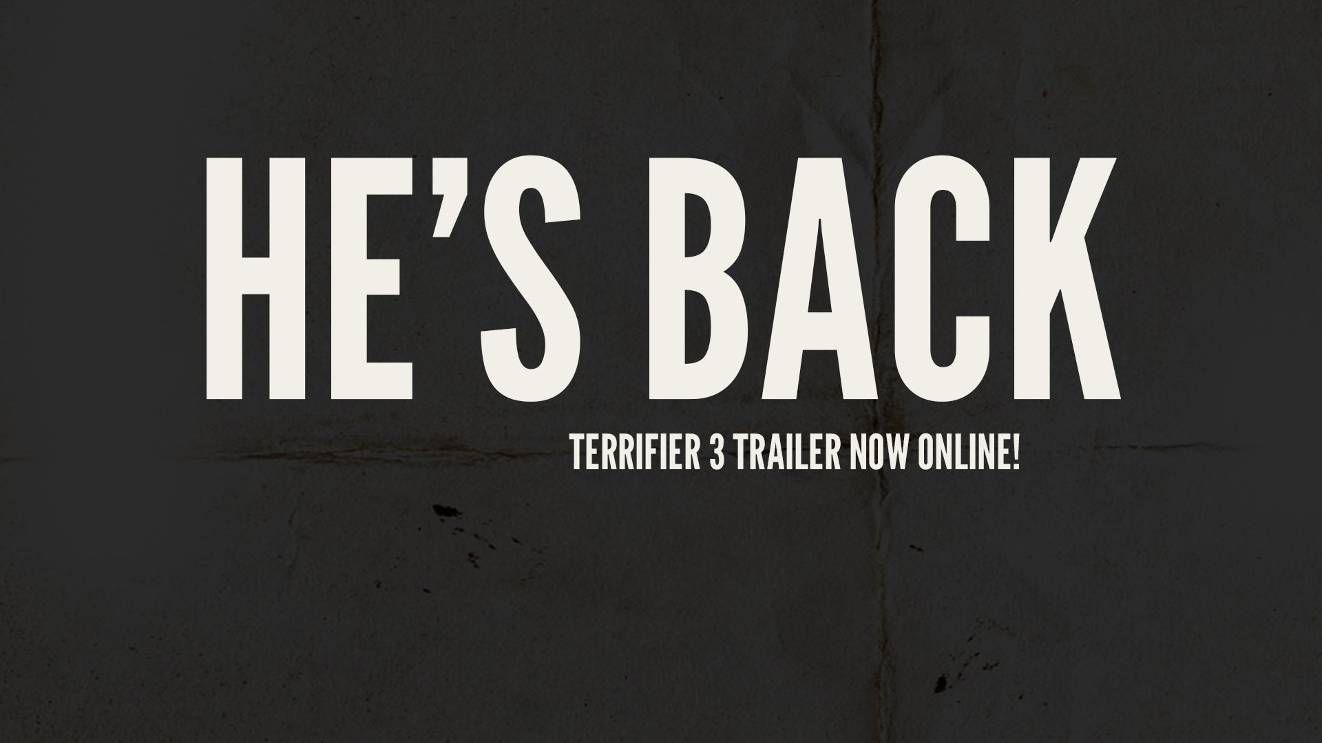 Terrifier 3 Trailer | Body Count Clothing